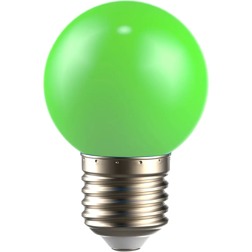Светодиодная декоративная лампа IEK Lighting g45 шар 1вт 230в зеленый e27 LLE-G45-1-230-G-E27 ...