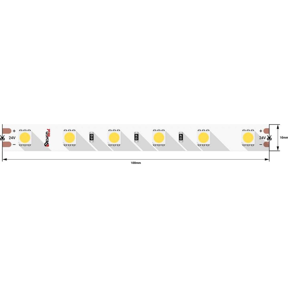 Светодиодная лента DesignLed DSG 5050 W 60L-V24-IP33, 6000 K, 300 LED ...