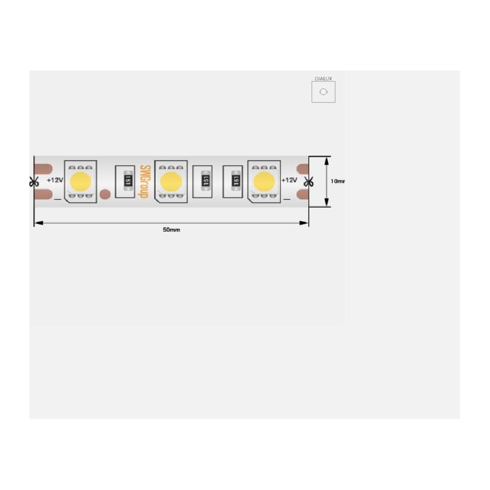 Светодиодная лента SWG 14,4 Вт/м SMD5050, IP68, Теплый, 24В, 3М SWG560 ...