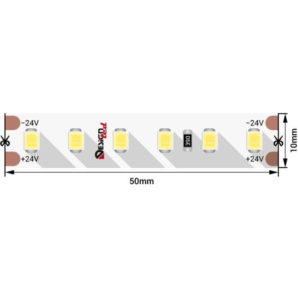 Светодиодная лента DesignLed DSG 2835 W 120L-V24-IP33, 6000 K, 600 LED ...
