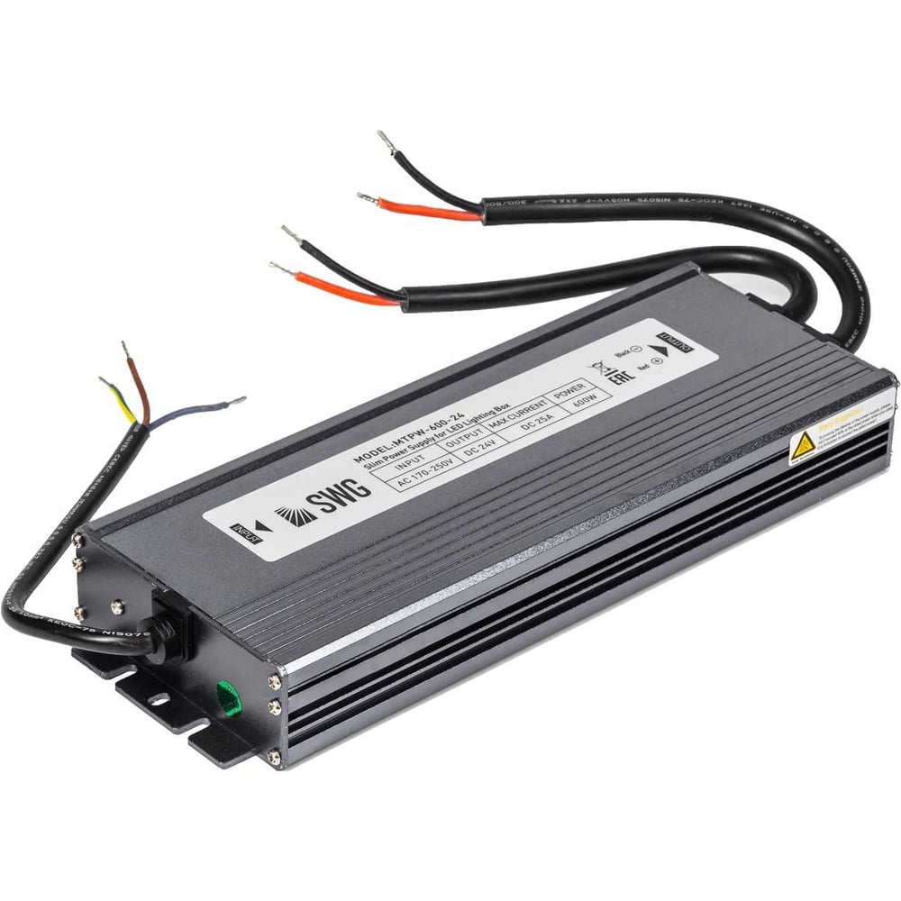 Влагозащитный блок питания SWG Mini al tpw, 600 w 24 v, MTPW-600-24 ...