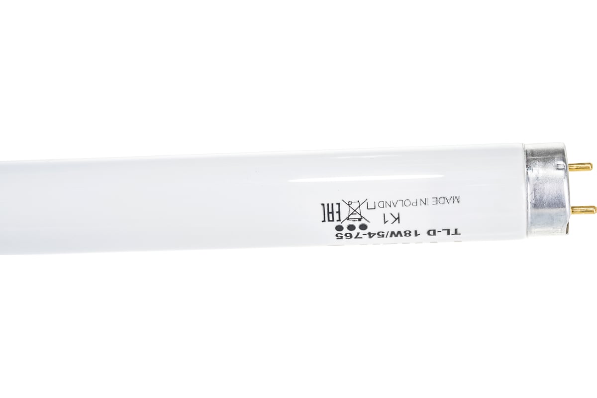 Люминесцентная лампа PHILIPS TL-D 18W/54-765 18Вт T8 6200К G13 10657 ...