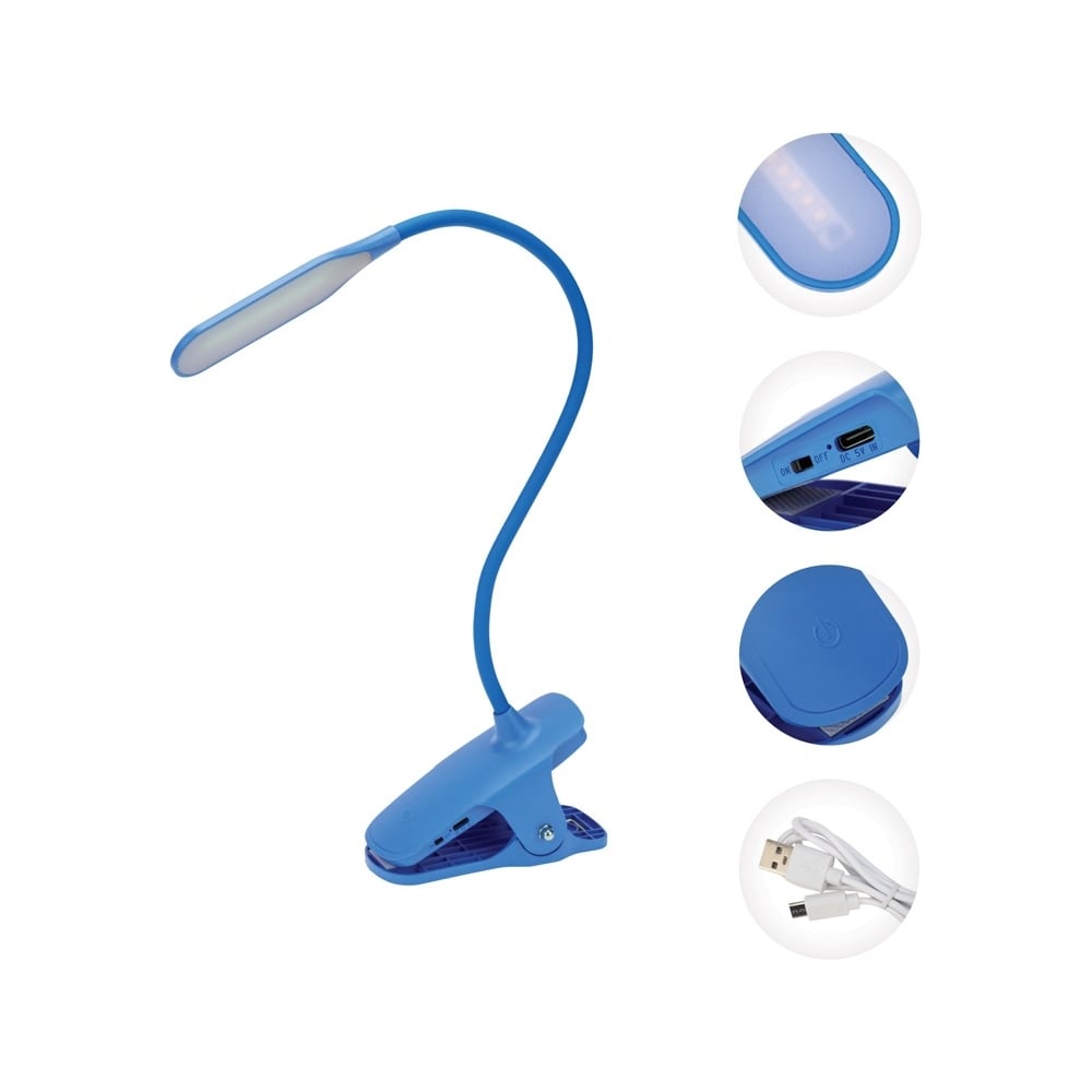 Настольный светильник REXANT Click 4Вт, LED, 4000К, диммируемый 3 ступени, заряжаемый, на ...