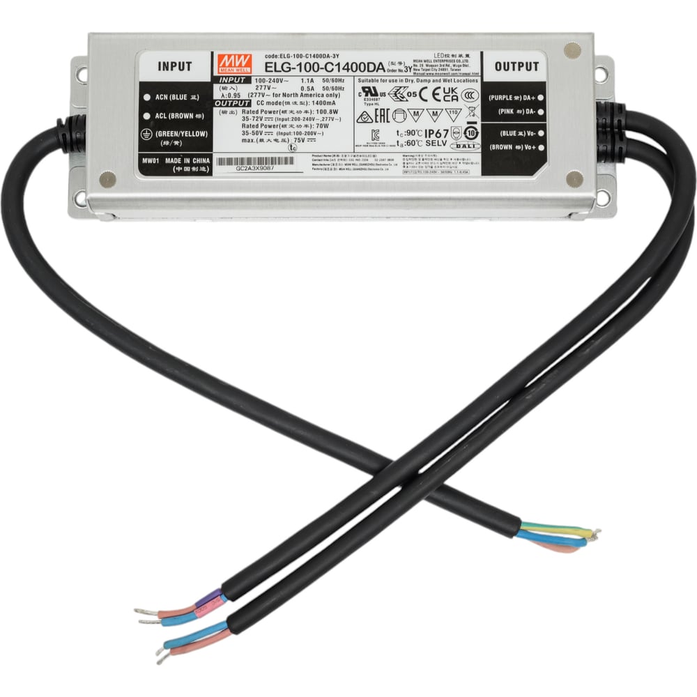 LED-драйвер Mean Well ELG-100-C1400DA-3YAC-DC Т02614254 - выгодная цена ...