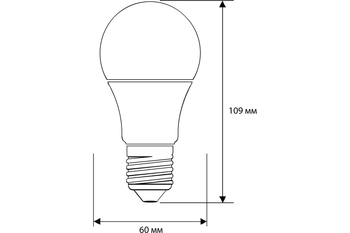 Электрическая светодиодная лампа Ergolux Led-a60p-15w-e27-4k pro, лон ...