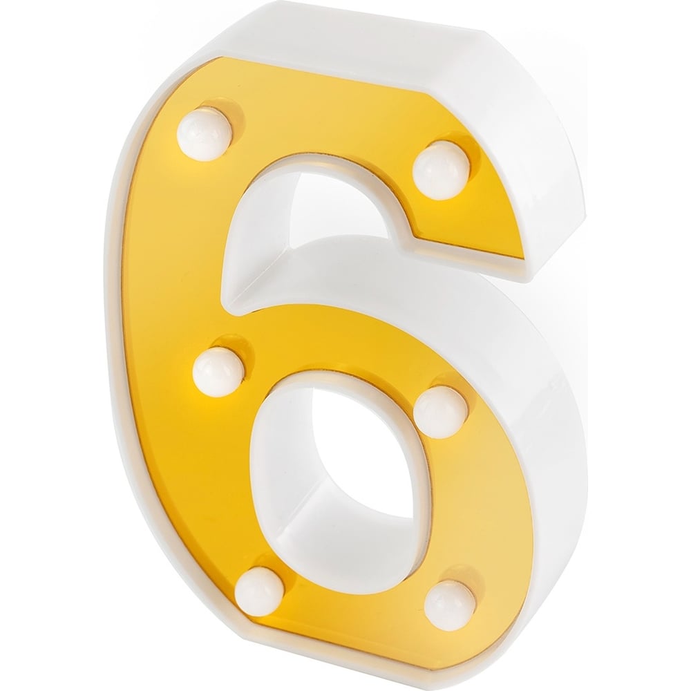 Световая фигура Дон Баллон цифра 6/9, 16 см, золото, 1 шт. 512136 ...