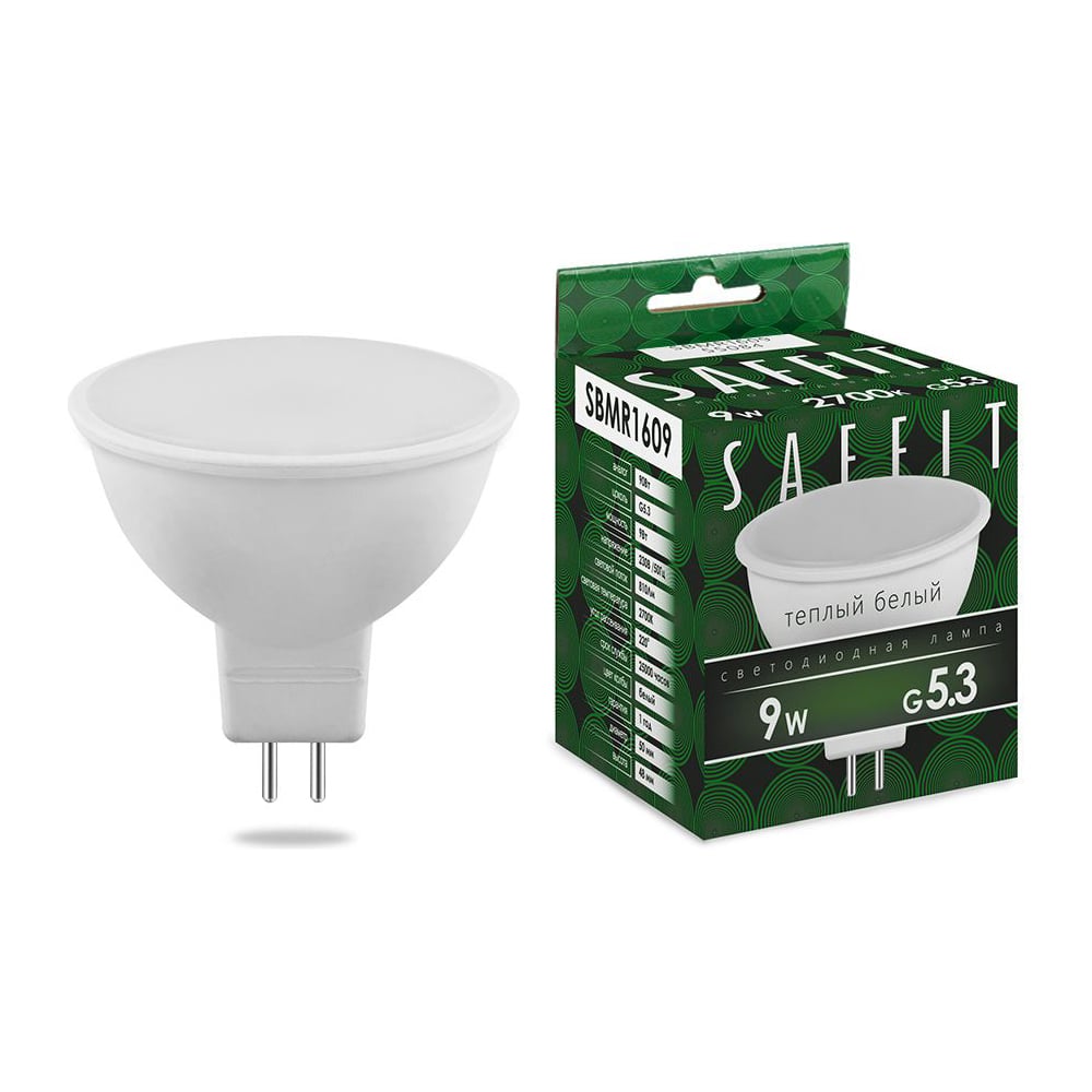Светодиодная лампа SAFFIT 9W 230V GU5.3 2700K, SBMR1609 55084 ...