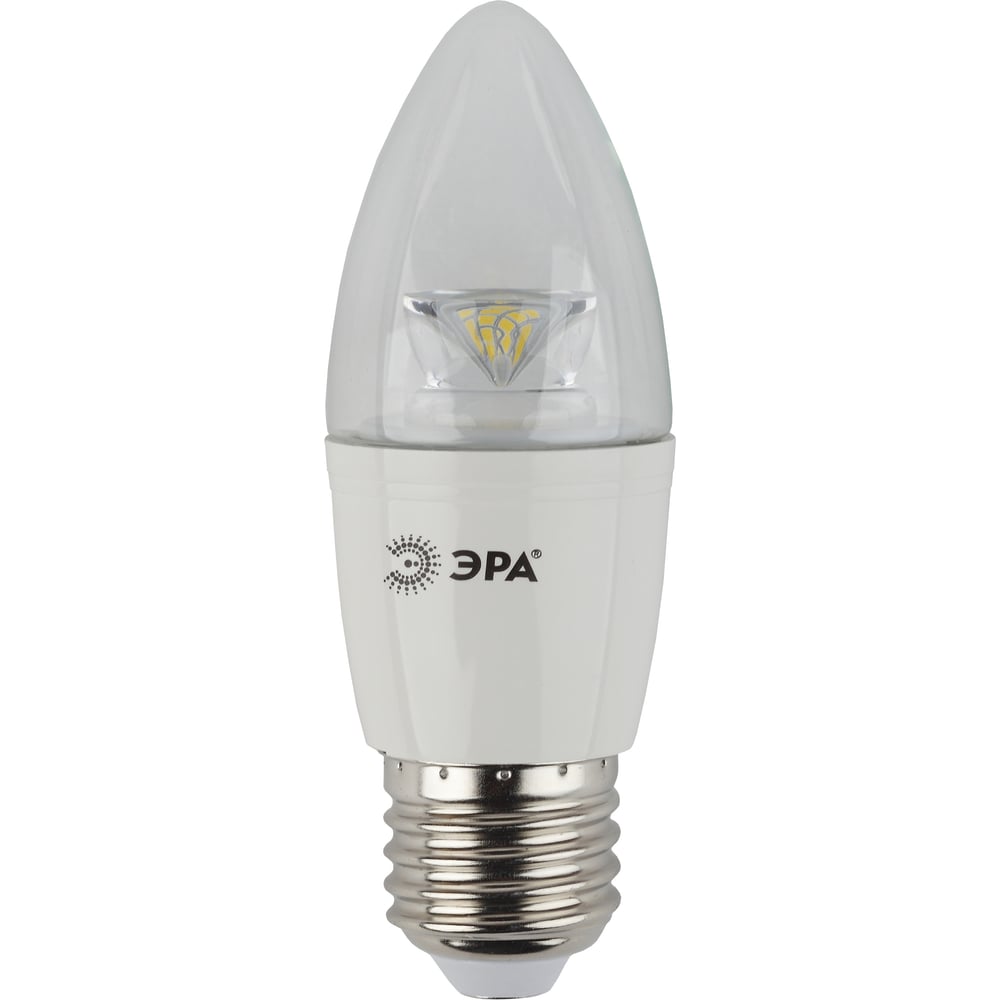 Светодиодная лампа ЭРА LED B35-7W-840-E27-Clear, свеча, нейтральный ...
