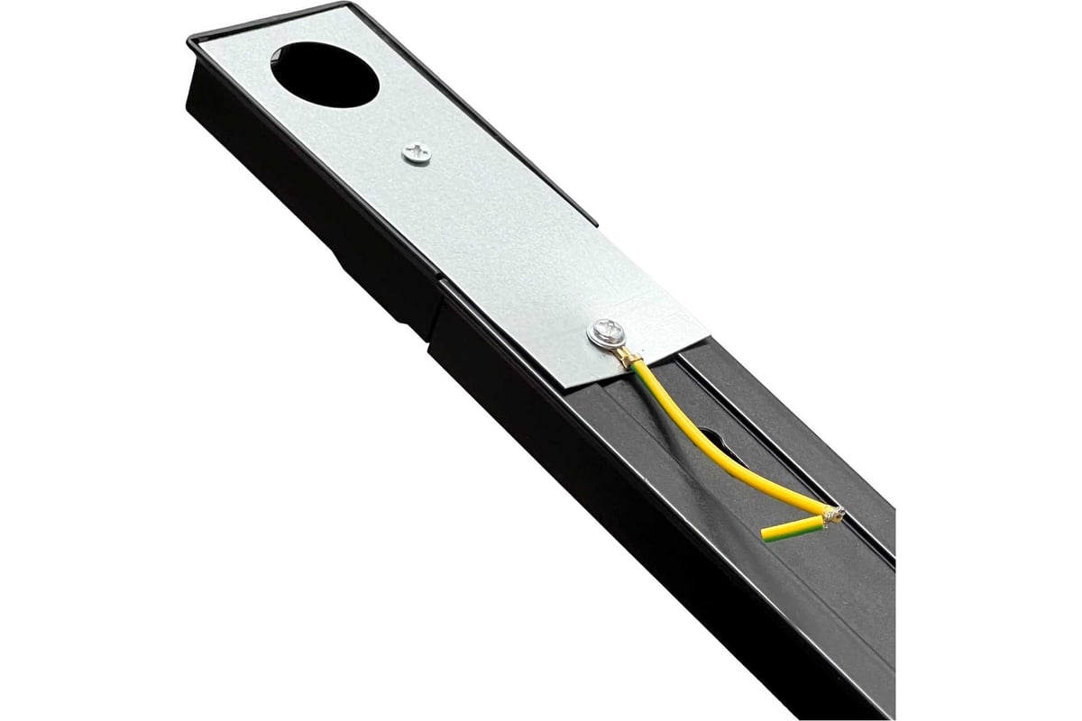 Трапециевидный однофазный шинопровод Truenergy алюминиевый 1 метр черный 25005 выгодная цена