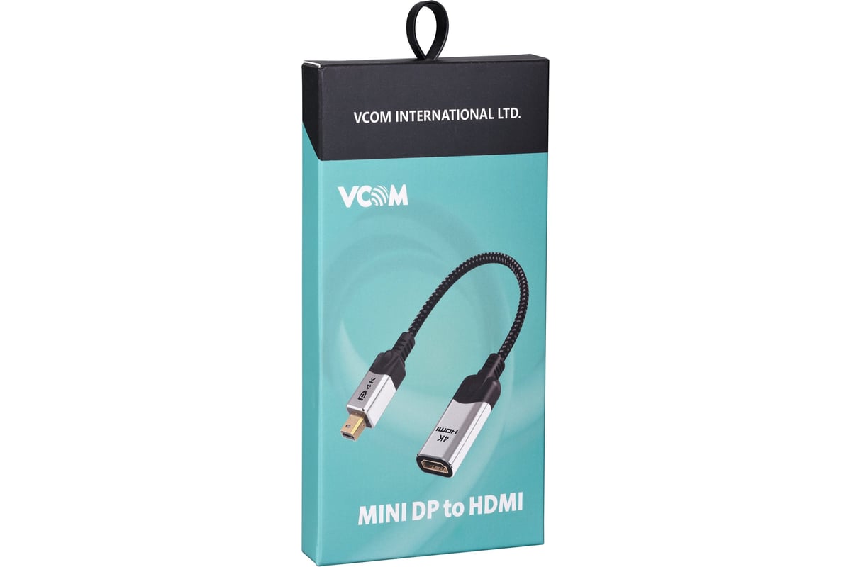 Адаптер VCOM mini displayport m - hdmi f 4k 60hz 0.15m CG616M-0.15 ...
