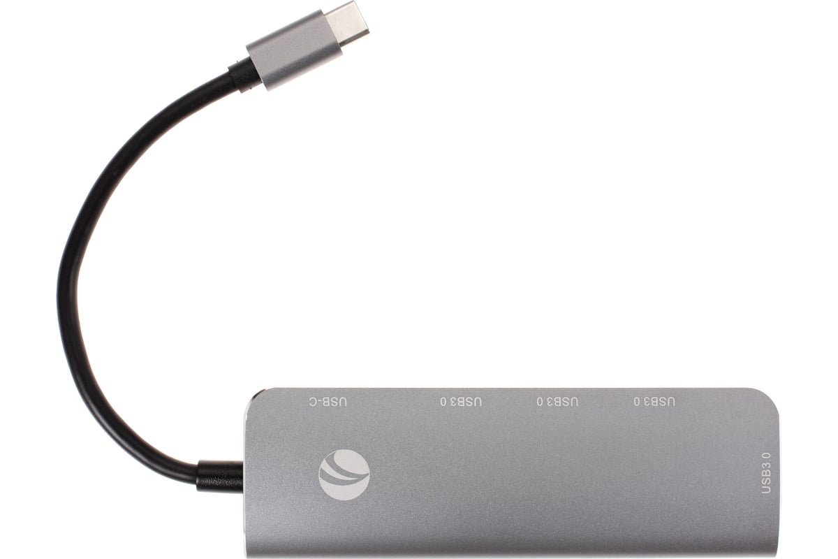Aдаптер VCOM концентратор type c - 4 port usb 3.0 hub и pd alum shell ...