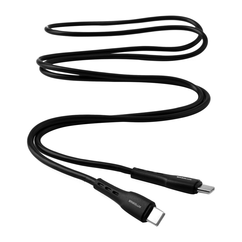Кабель Type C Type C Ergolux Elx Cdc06 C02 5А 80Вт 1 2м Черный