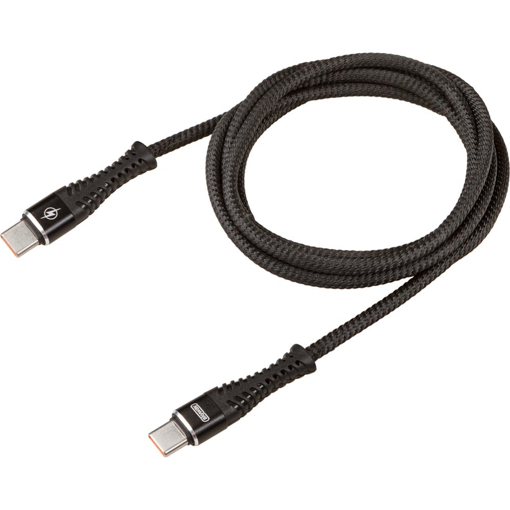 Кабель Skyway Type C Type C 27w в мягкой оплетке черный 1 5м