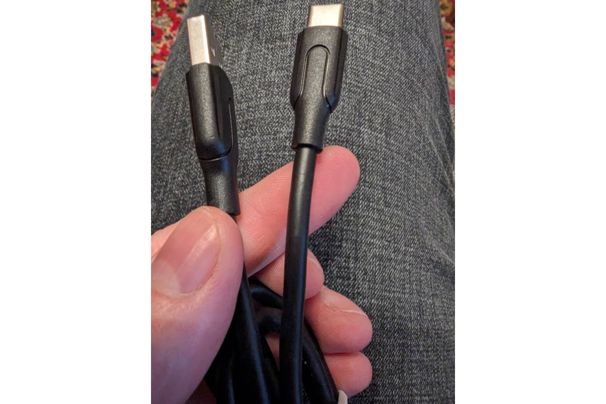 Кабель Skyway Usb Type C 6 5А быстрая зарядка 1м черный в коробке