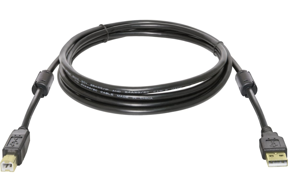 USB кабель Defender USB04-06PRO USB2.0 AM-BM, 1.8м 87430 - выгодная ...