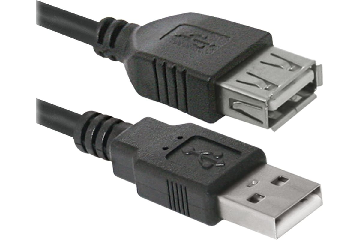 USB кабель Defender USB02-17 USB2.0 AM-AF, 5.0м 87454 - выгодная цена ...