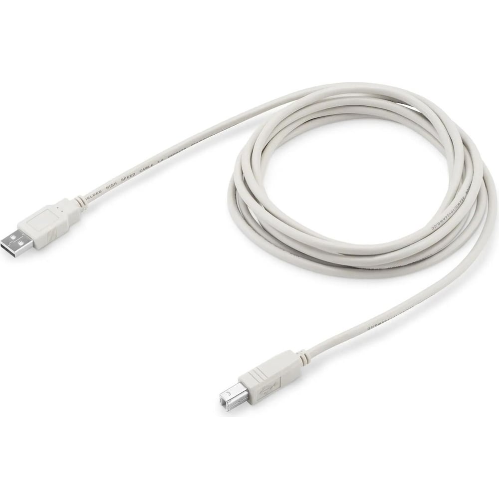 Кабель BURO USB A(m) USB B(m), 3м, (USB2.0-AM/BM-3), серый 359894 ...