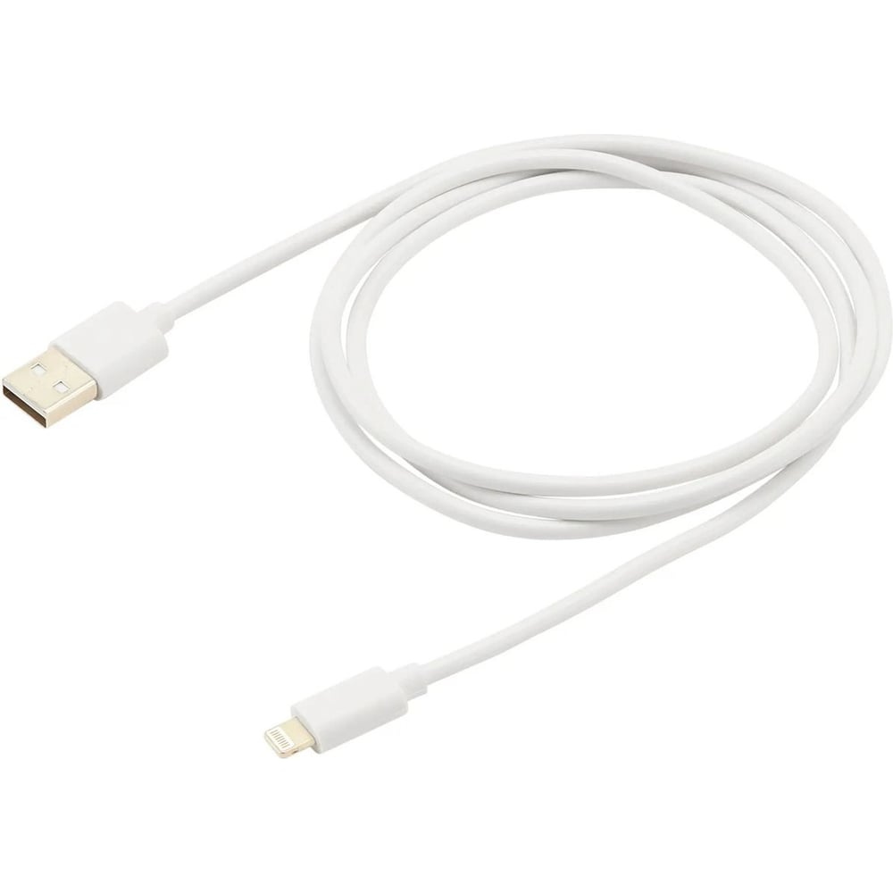 Кабель BURO USB-IP-1.2W2A USB (m)-Lightning (m), 1.2м, белый 1478077 ...