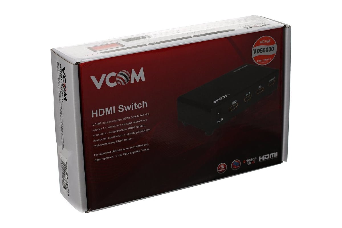 Переключатель VCOM HDMI 1.4V 3 = 1 DD433/VDS8030 - выгодная цена ...