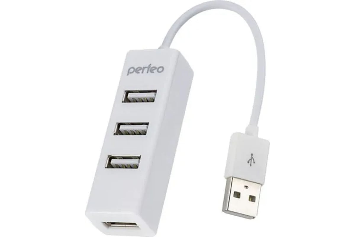USB-хаб PERFEO USB-HUB 4 Port, (PF-HYD-6010H White), белый 30012249 - выгодная цена, отзывы ...