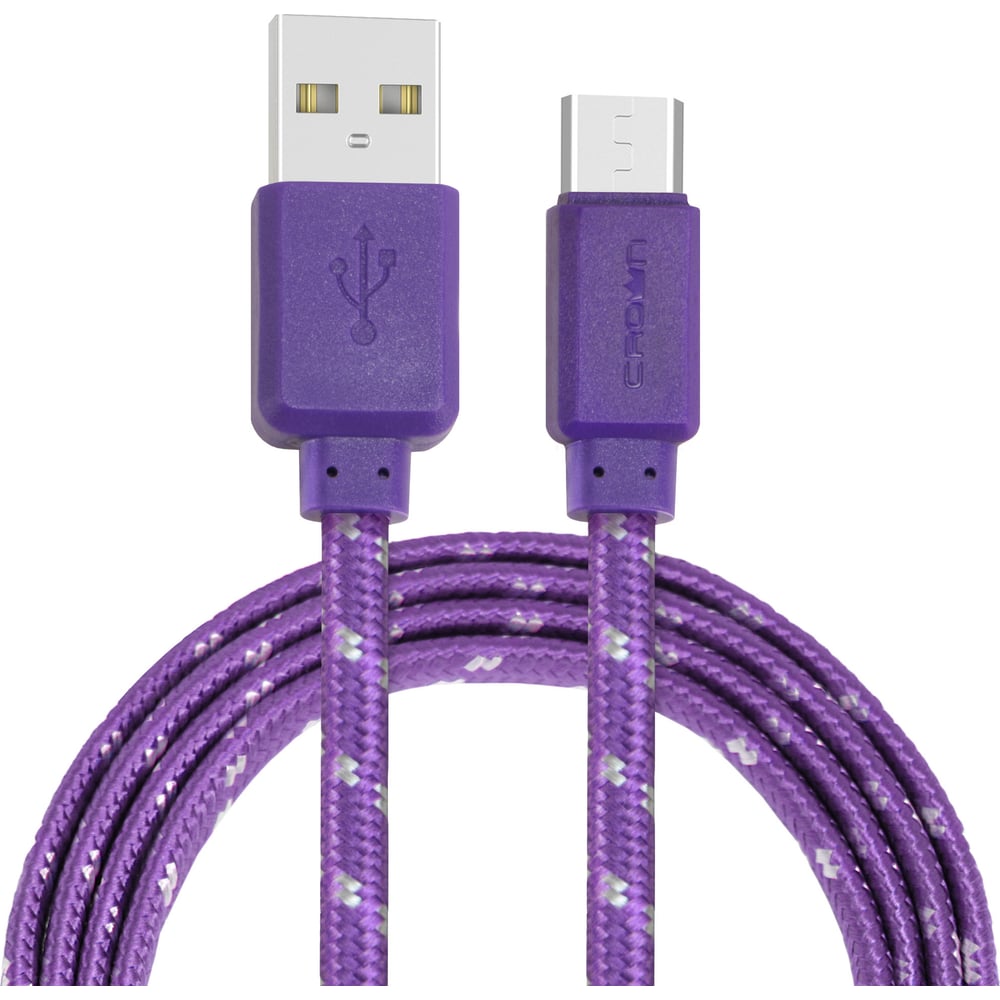 Кабель CROWN USB - microUSB CMCU-3052M violet CM000002116 - выгодная ...