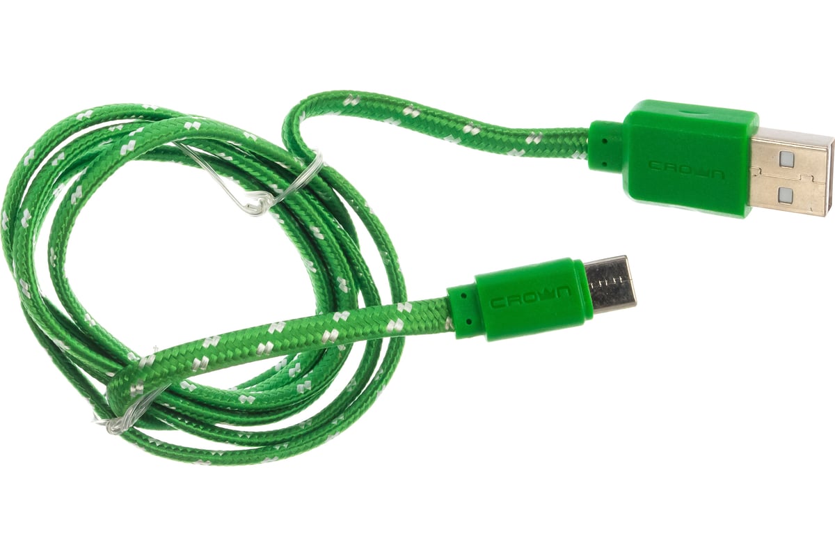 Кабель CROWN USB - USB Type-C CMCU-3052C green CM000002114 - выгодная ...