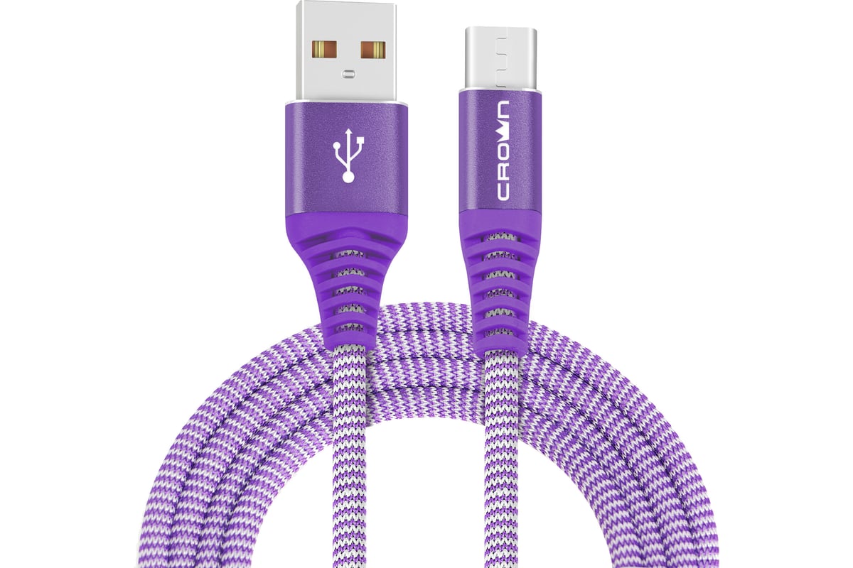 Кабель CROWN USB - USB Type-C CMCU-3102C violet CM000002138 - выгодная ...