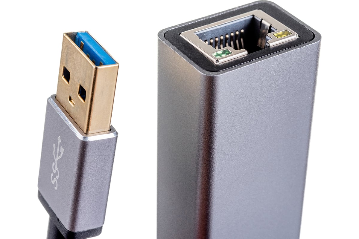 Кабель-переходник VCOM USB 3.0 Am - LAN RJ-45, Ethernet 1000 Mbps ...