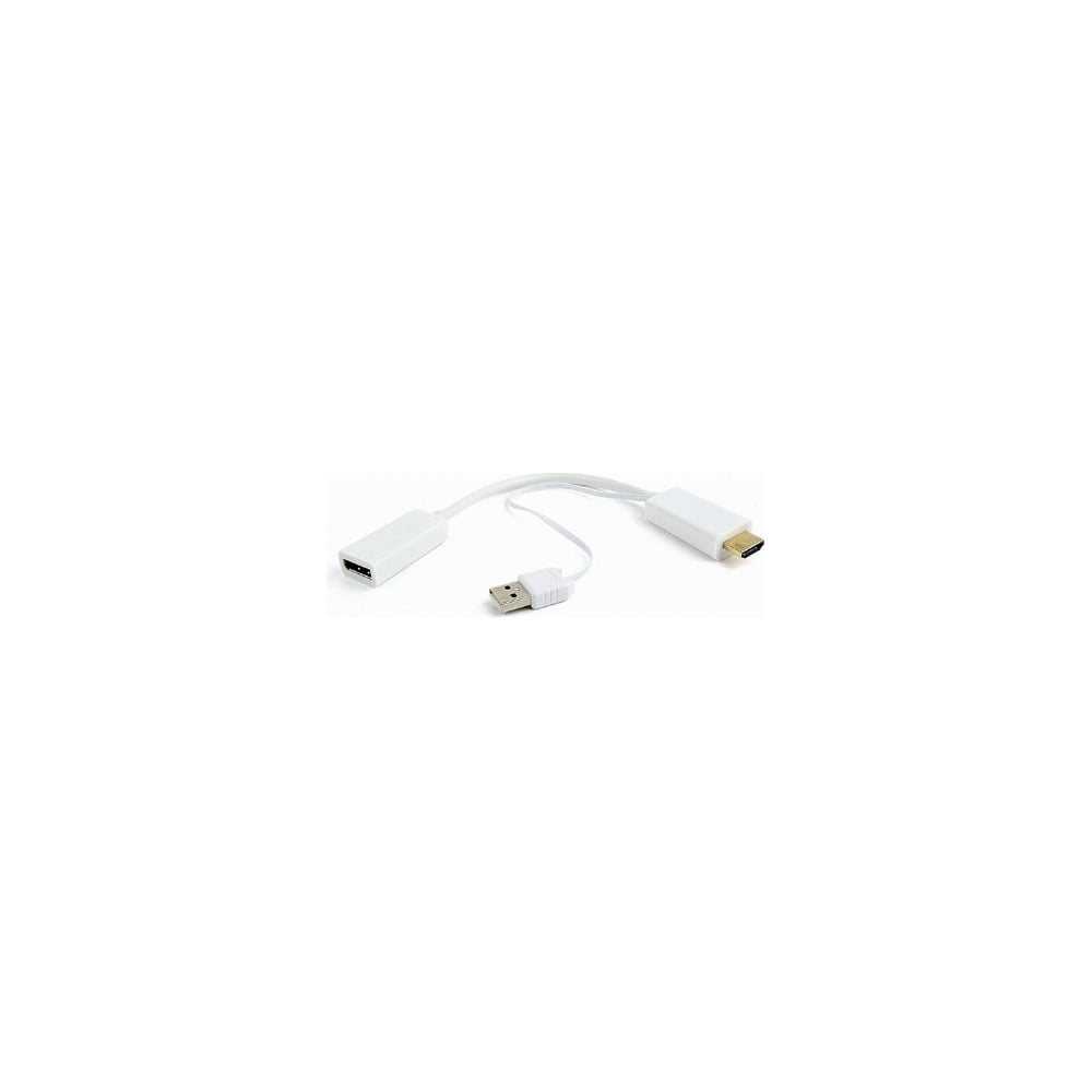 Конвертер Cablexpert, HDMI-DisplayPort, HD19M+USBxHD20F, белый, DSC ...