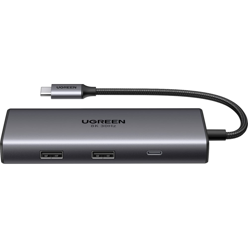Адаптер Ugreen CM498 (15852) Revodok 6-in-1 8K@30Hz USB-C to 2*USB-A 3. ...