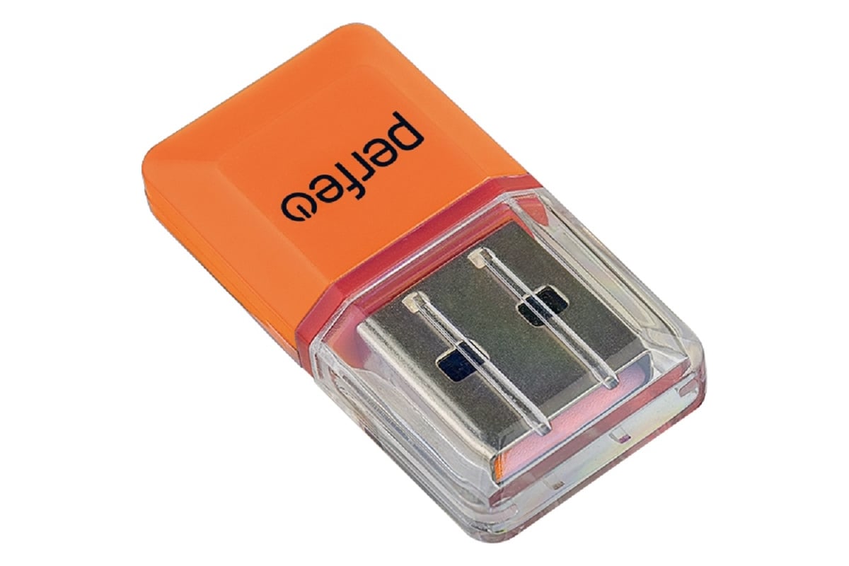 Card Reader Perfeo Micro SD, (PF-VI-R008 Orange) оранжевый 30019808 ...