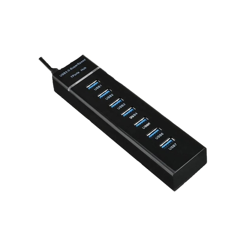 Разветвитель Perfeo USB-HUB 1 Port 3.0+6 Port 2.0 (PF-H043 Black) чёрный 30020197 - выгодная ...