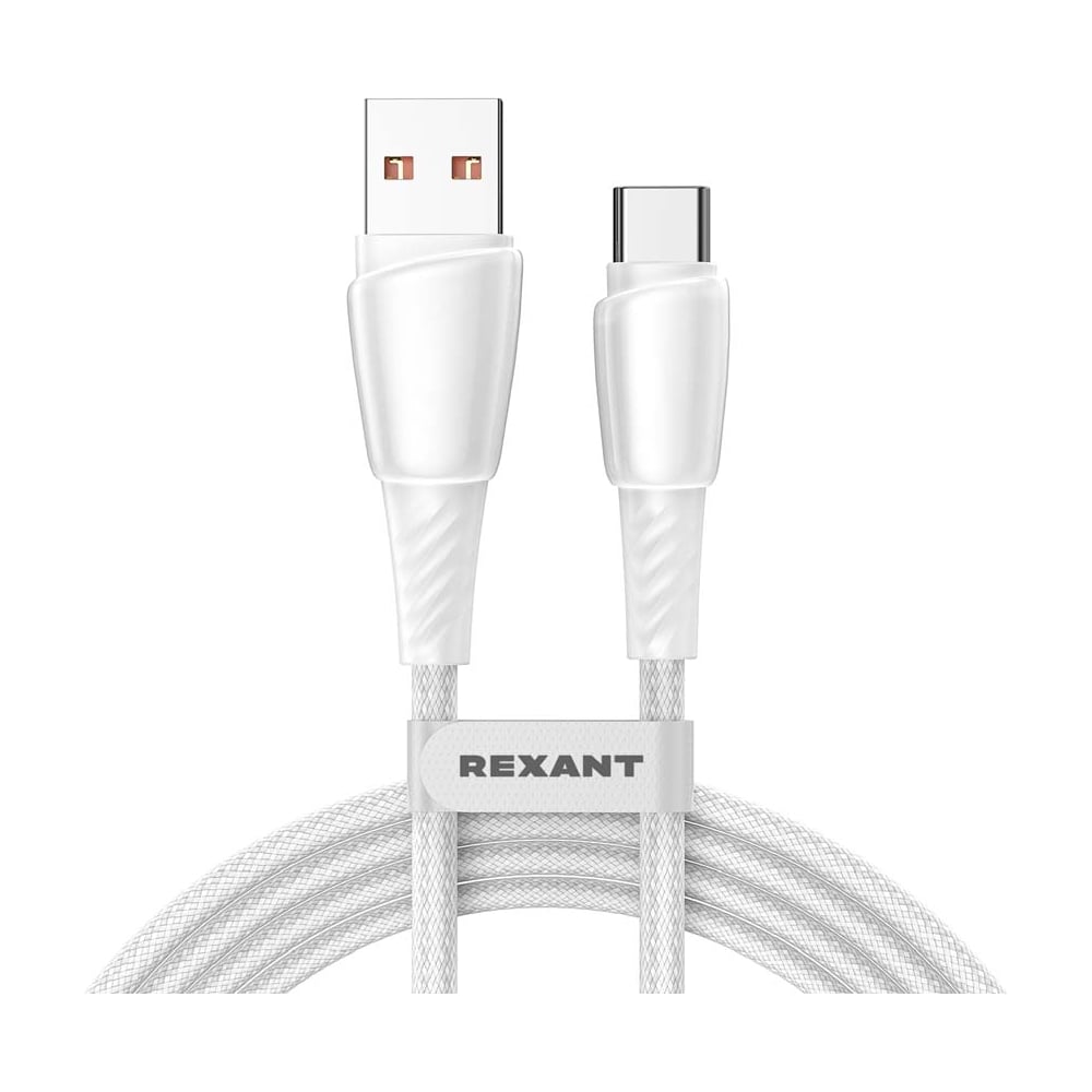 Кабель REXANT USB-A – Type-C, 5А, 100Вт, 1м, белый 18-7067 - выгодная цена, отзывы ...