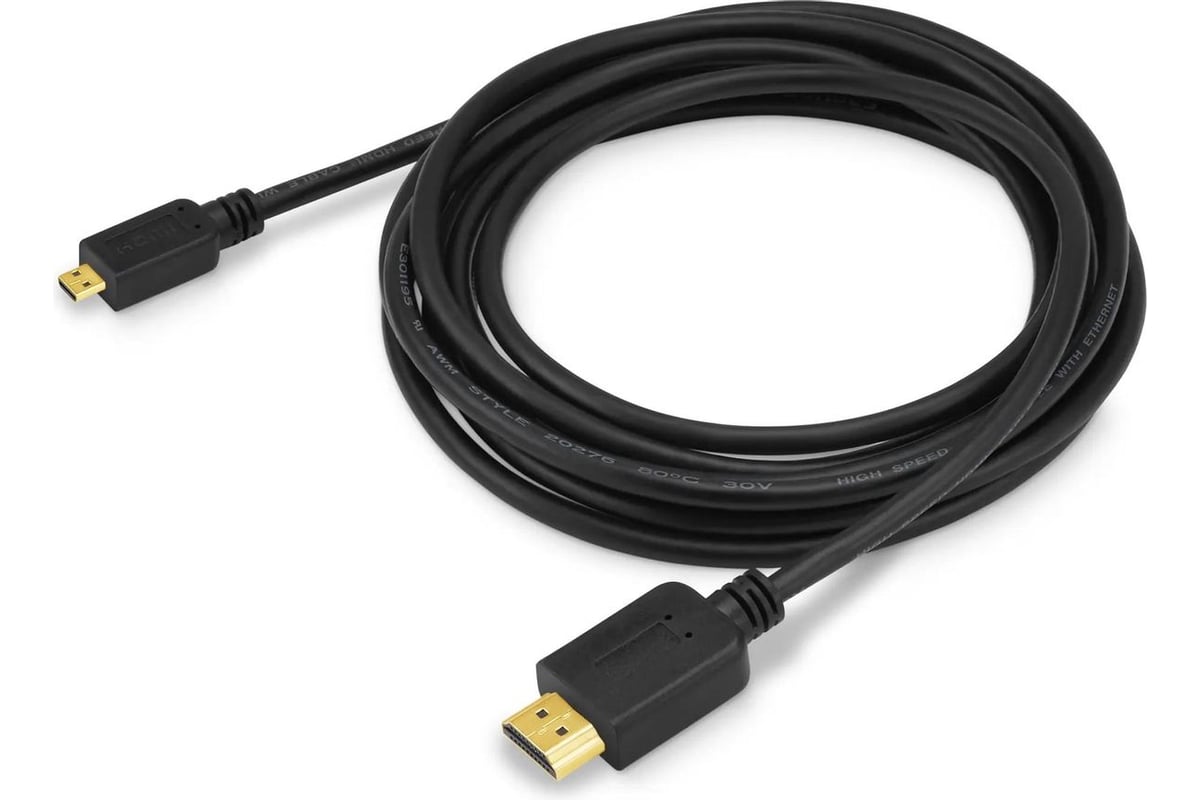 Кабель аудио видео Hdmi 1 4 Hdmi M Micro Hdmi M 3м черный Microhdmi 3m Buro 817228