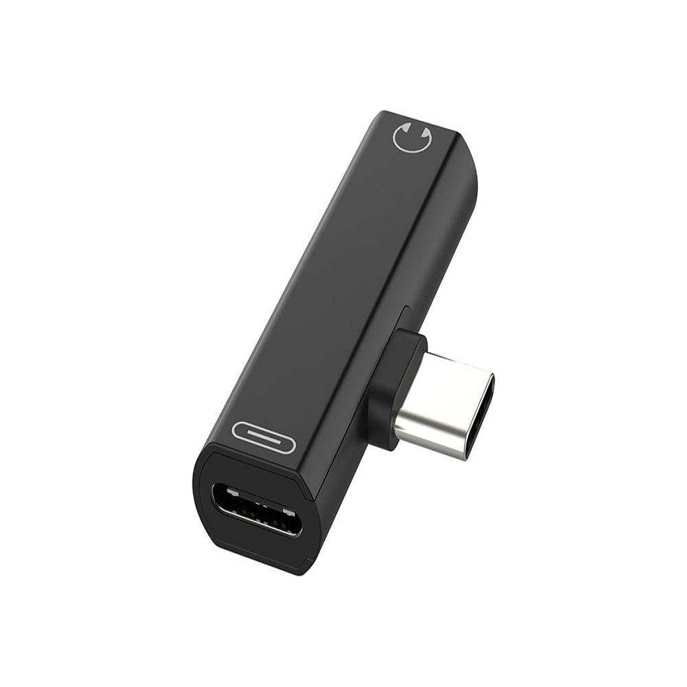 Переходник USB GCR Type C - 3.5mm mini jack + TypeC черный VIV52I247 ...