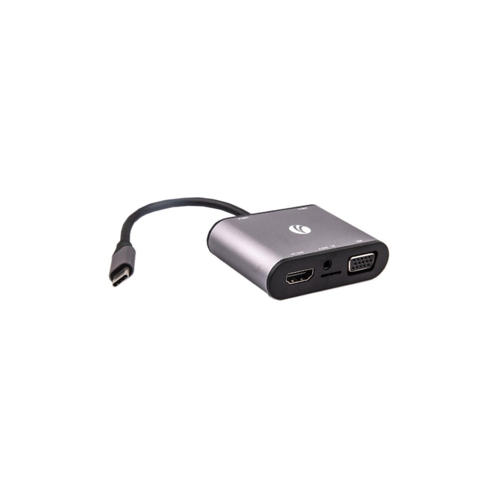 Адаптер VCOM USB 3.1 Type-C/M - HDMI+VGA+3XUSB+PD charging+TF+AUDIO ...