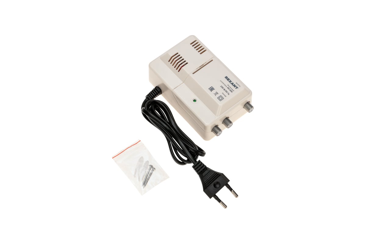 Антенный усилитель REXANT ТВ-сигнала на 2 выхода, RX-200 34-0772 - выгодная цена, отзывы ...