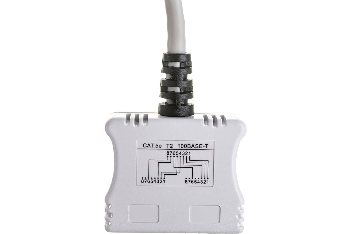 Разветвитель Hyperline SPL-YT4-E2-E2 RJ-45 4Pr.T568A/T568B 2 x 2Pr ...