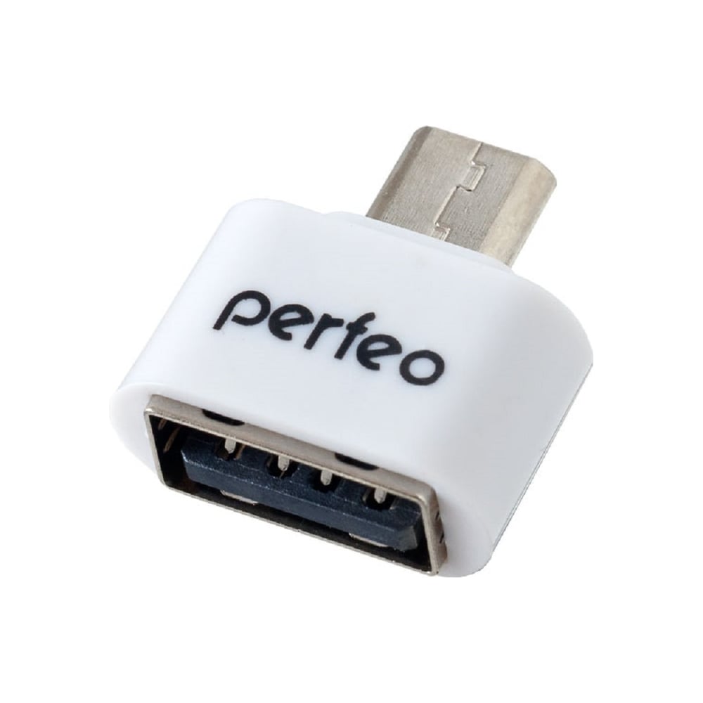 Адаптер USB на micro USB Perfeo с OTG белый 30009039 - выгодная цена, отзывы, характеристики ...
