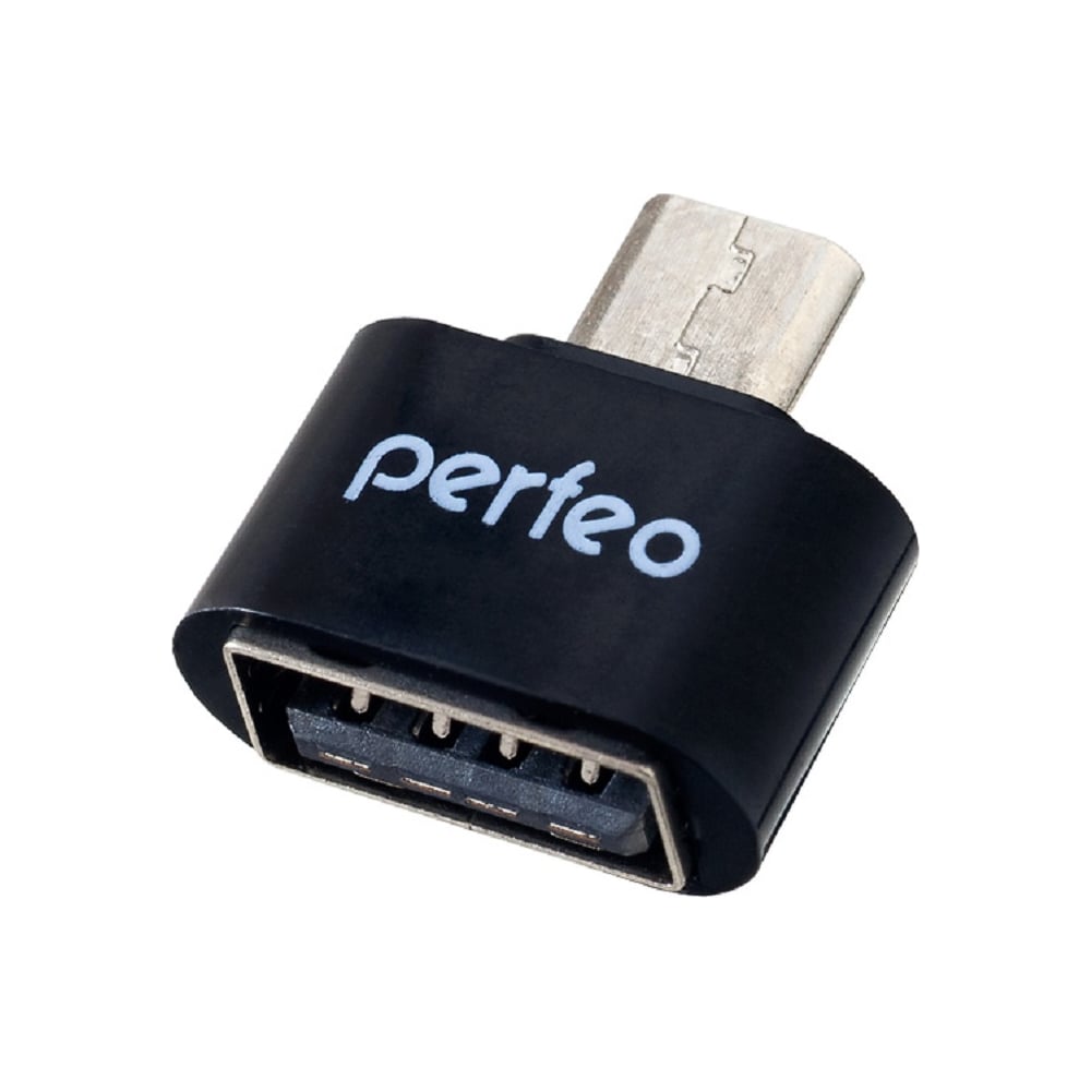 Адаптер USB на micro USB Perfeo с OTG чёрный 30009038 - выгодная цена, отзывы, характеристики ...