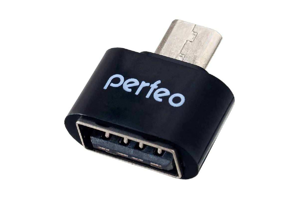 Адаптер USB на micro USB Perfeo с OTG чёрный 30009038 - выгодная цена, отзывы, характеристики ...