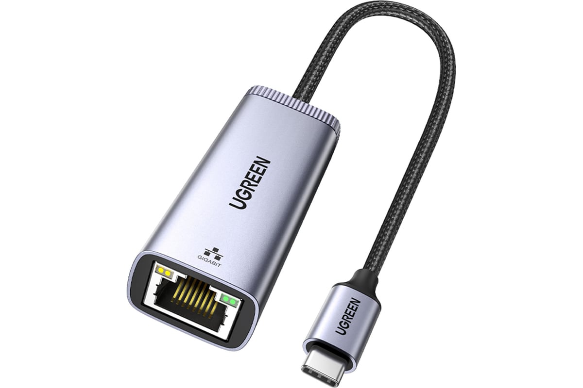 Адаптер Ugreen CM483 USB-C Gigabit Ethernet Adapter, цвет серый 40322 - выгодная цена, отзывы ...