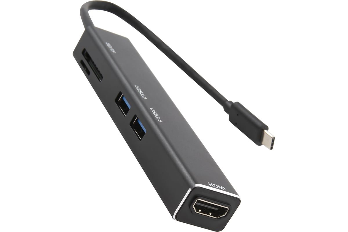 Адаптер Red Line Type C Type C 5 In 1 Multiport Adapter с проводом УТ000019045 выгодная цена