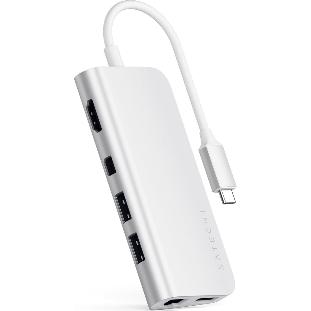 USB-адаптер SATECHI Aluminum Type-C Multimedia Adapter, серебряный ST ...