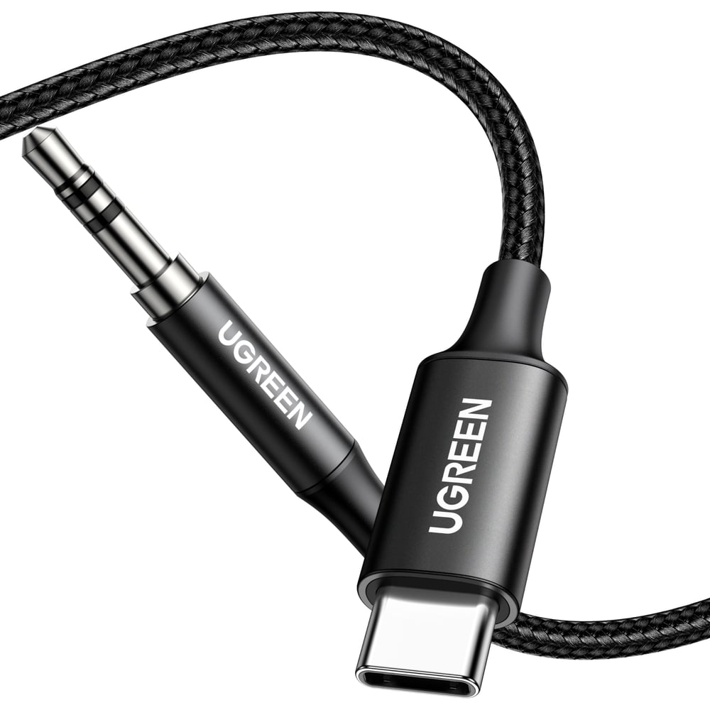 Кабель аудиоадаптер UGREEN CM450 65101 USB-C Male to 3.5mm Male Audio ...