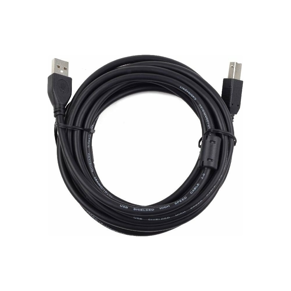 Кабель Cablexpert USB 2.0 Pro, AM/BM, 3м, экран, 2 ферритовых кольца ...
