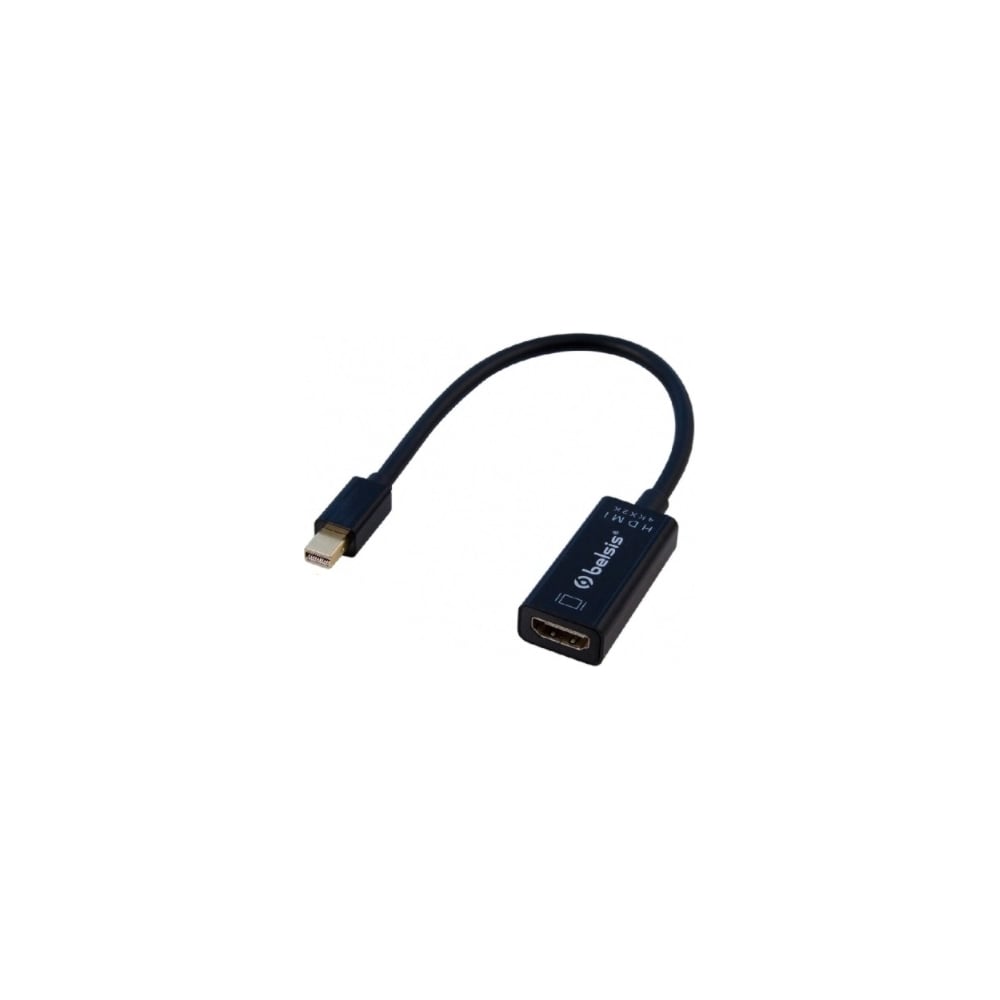 Кабель-адаптер mini DisplayPort - HDMI (f) 4Kх2K, 0,2 м, чёрный Belsis ...