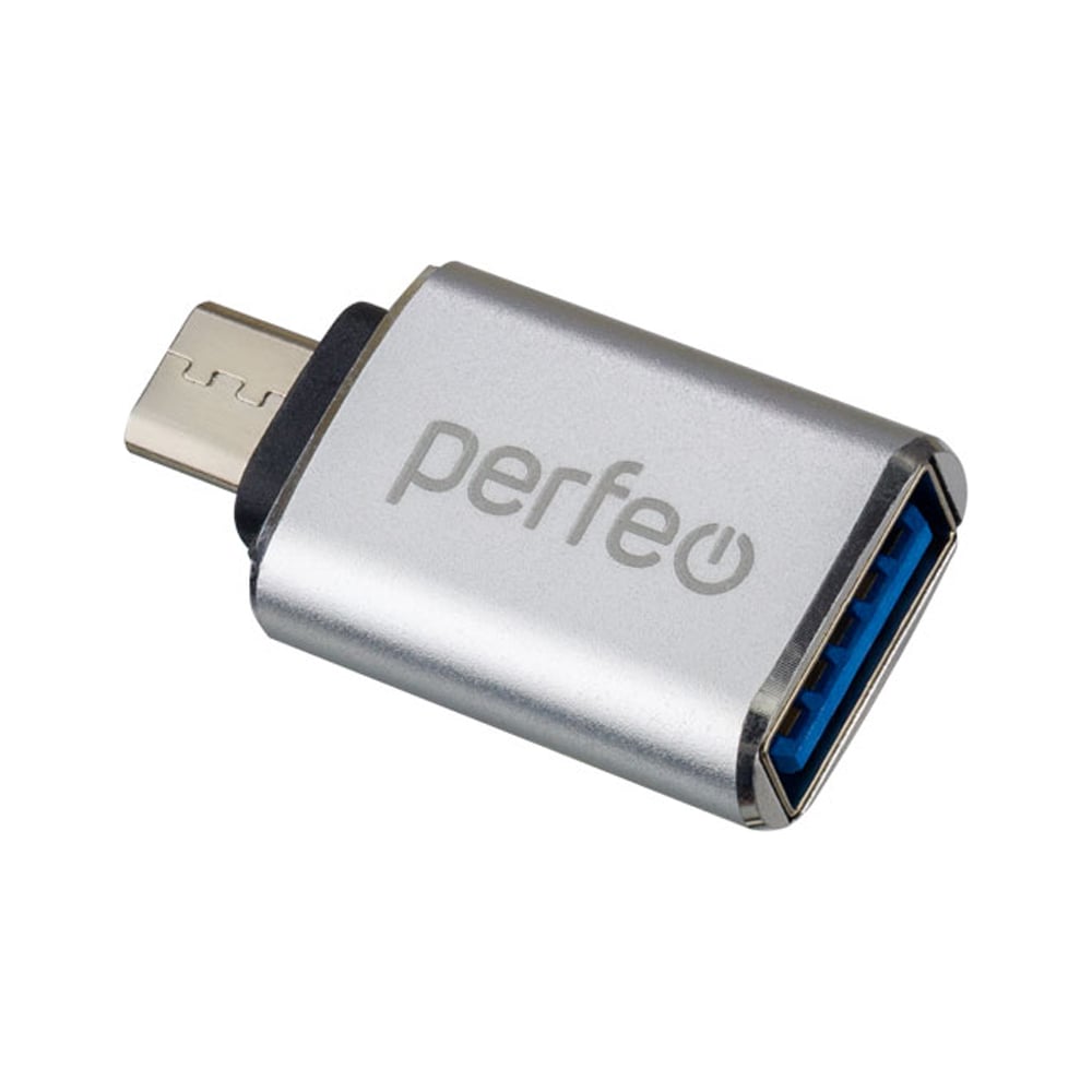 Адаптер Perfeo USB на micro USB c OTG, 3.0 серебро 30014899 - выгодная цена, отзывы ...