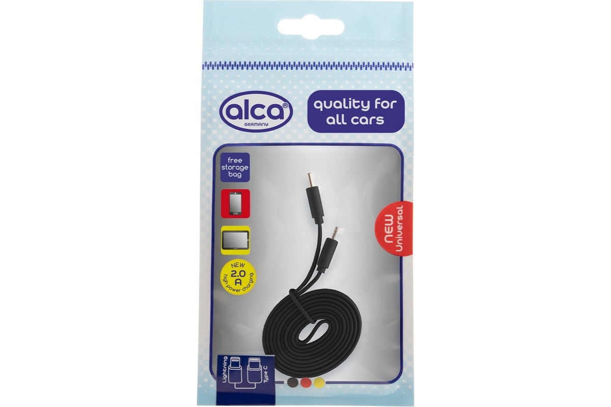 Кабель Alca USB Type C/Lightning 1 м. чёрный 510750 - выгодная цена ...