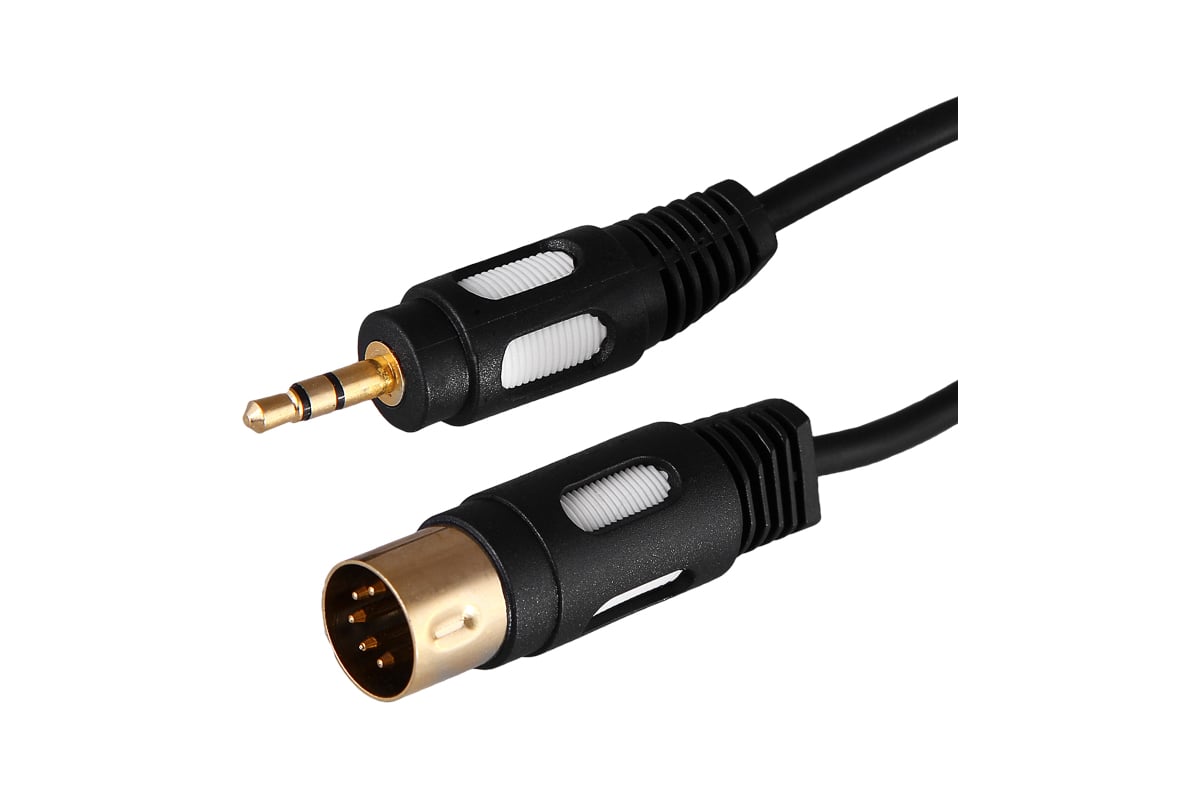 Кабель REXANT DIN 5 Pin - Stereo 3,5 мм 1,5 м Gold 17-2502 - выгодная ...